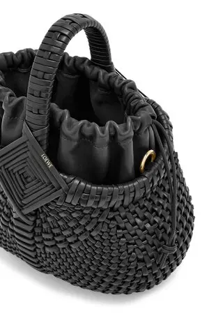 Loewe Mini Diamond Round Basket Bag In Calfskin