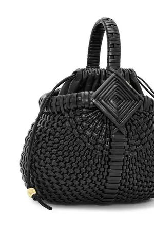 Loewe Mini Diamond Round Basket Bag In Calfskin