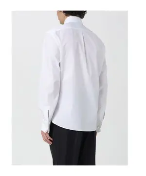 Brunello Cucinelli Sea Island Cotton Twill Slim Fit Tuxedo Shirt With Pleated Bib, Spread Collar And French Cuffs