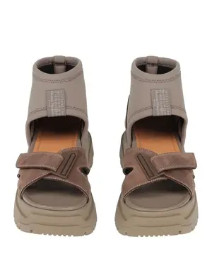 MAISON MARGIELA Dual Color Leather Hook-loop Sandals