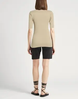 Brunello Cucinelli Solid Color V-neck Short-sleeve T-shirt