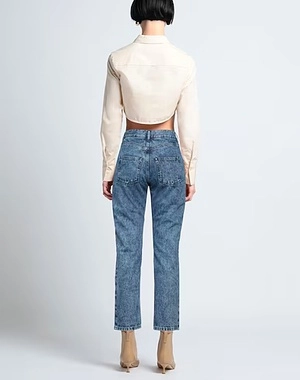 Isabel Marant Étoile Straight Leg Acid Wash Denim Trousers