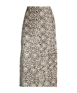 MAXCO. Max&co. Calf Hair Animal Print Midi Skirt