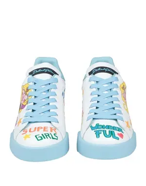Dolce & Gabbana Printed Leather Low-top Sneakers