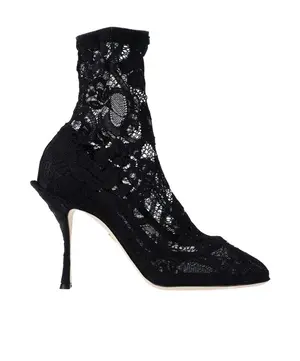 Dolce & Gabbana Lace Sock Ankle Boots