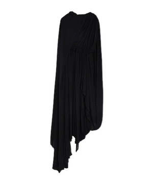 Balenciaga Solid-color Long-sleeved Dress - Black