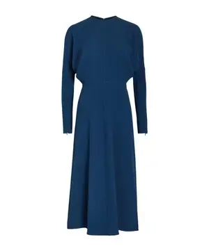 Victoria Beckham Solid Color Bodycon Dress - Blue
