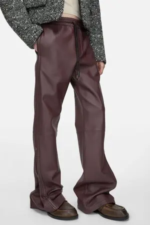 Acne Studios Drawstring Leather Trousers