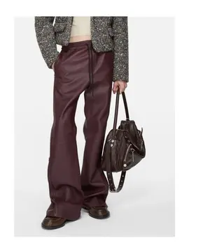 Acne Studios Drawstring Leather Trousers