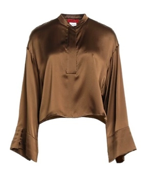 MAXCO. Max&co. Satin Mandarin Collar Shirt