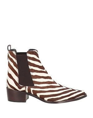 Tory Burch Zebra Print Calf Hair Chelsea Boots - Red