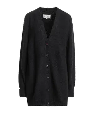 MAISON MARGIELA Solid Color Knit Cardigan - Black