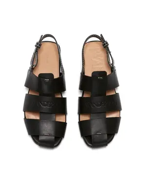 J.W.ANDERSON Logo-debossed Leather Fisherman Sandals