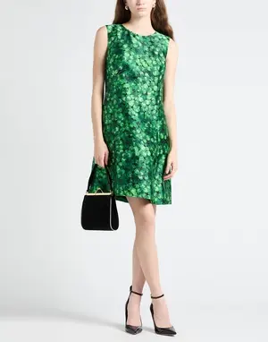 Dolce & Gabbana Sleeveless Crewneck Floral-print Gabardine Dress