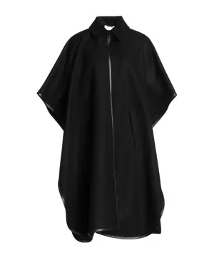Saint Laurent Fashionable Solid Color Sleeveless Flannel Coat - Black