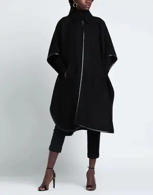 Saint Laurent Fashionable Solid Color Sleeveless Flannel Coat