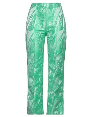 GANNI Two-tone Jacquard Satin Casual Pants - Green