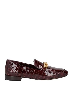 Tory Burch Crocodile Embossed Leather Loafers