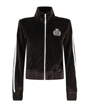 SPORTY  RICH Striped Zip-up Track Jacket