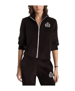 SPORTY  RICH Striped Zip-up Track Jacket