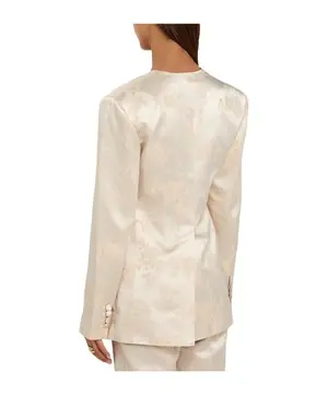 GANNI Floral Jacquard Satin Blazer