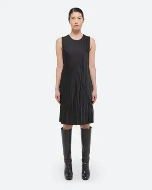 Helmut Lang Crushed Satin Tank Dress