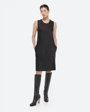 Helmut Lang Crushed Satin Tank Dress