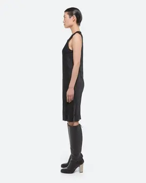 Helmut Lang Crushed Satin Tank Dress