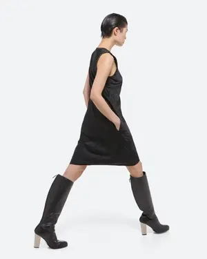 Helmut Lang Crushed Satin Tank Dress