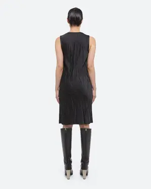Helmut Lang Crushed Satin Tank Dress