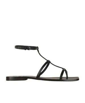 Brunello Cucinelli Embellished Leather Sandals