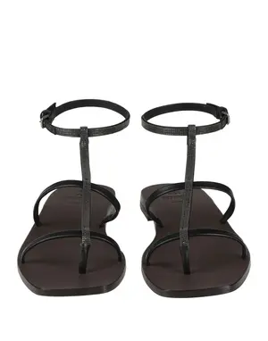 Brunello Cucinelli Embellished Leather Sandals