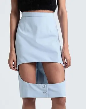 Burberry Solid Color Wool Midi Skirt