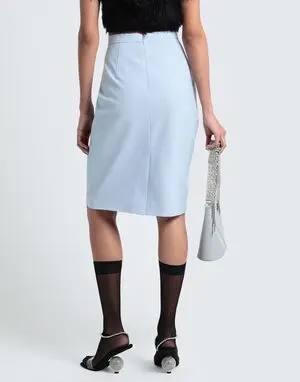 Burberry Solid Color Wool Midi Skirt