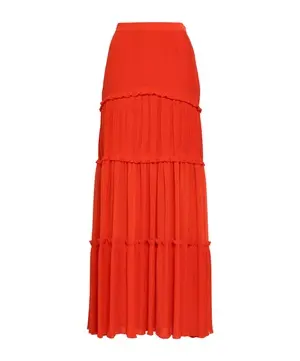 Tory Burch Tiered Maxi Skirt With Ruffle Detail