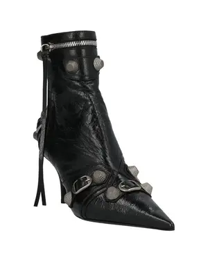 Balenciaga Minimalist Solid Color Ankle Boots