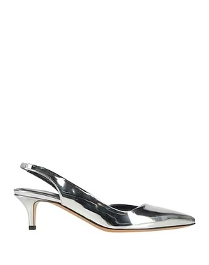 Isabel Marant Étoile Metallic Slingback Kitten Heel Pumps - Black