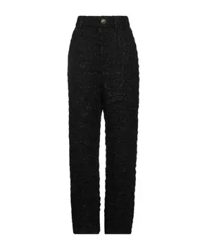 Balenciaga Metallic Tweed Straight Leg Trousers