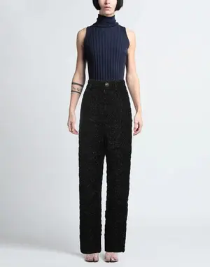 Balenciaga Metallic Tweed Straight Leg Trousers