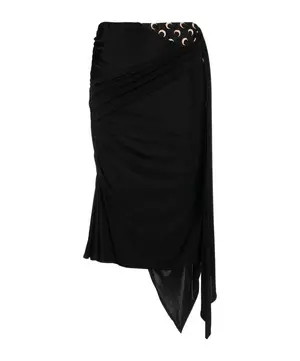 MARINE SERRE Wrap Asymmetric Midi Skirt
