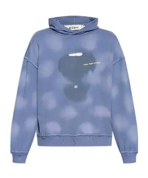 MISBHV Logo Printed Long-sleeved Hoodie - Blue