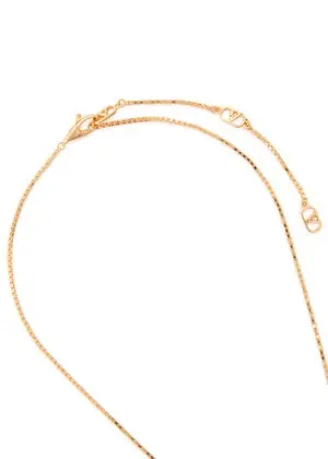 Valentino Garavani Vlogo Crystal-embellished Two-toned Necklace