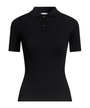 Brunello Cucinelli Metallic Lightweight Knit Short-sleeve Polo Shirt - Black