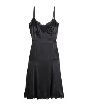 Dolce & Gabbana Solid Color Lace Cami Dress - Black