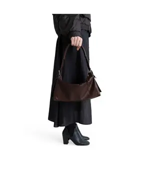 LEMAIRE Belted Leather Baguette Bag