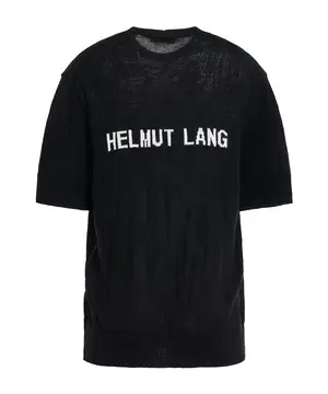 Helmut Lang Ribbed T-shirt With Back Logo Detail