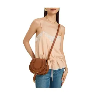Chloé Grain Leather Saddle Bag - Brown
