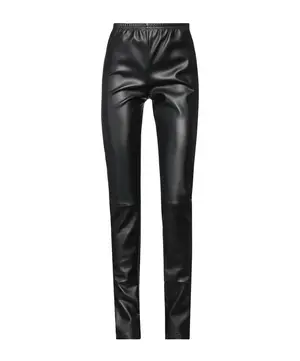 MAISON MARGIELA Plain Pu Leather Pants - Black
