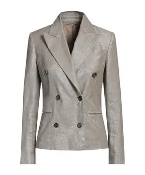 Brunello Cucinelli Double-breasted Blazer - Gray