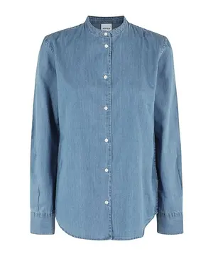 Aspesi Chinese Collar Denim Shirt - Blue